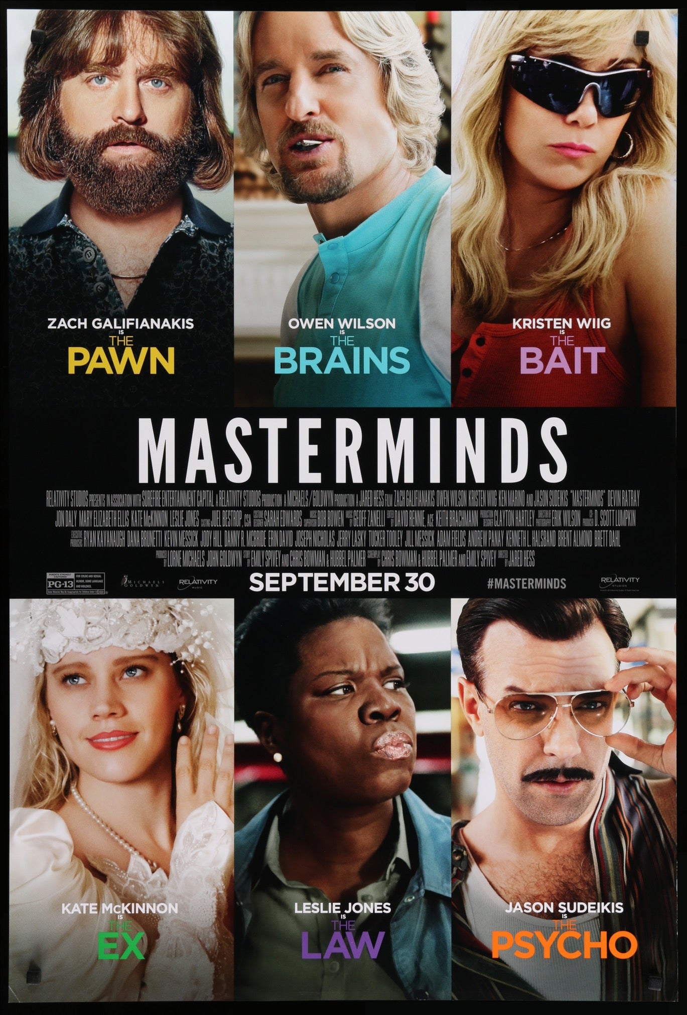 Masterminds (2016) Original One-Sheet Movie Poster - Original Film Art ...