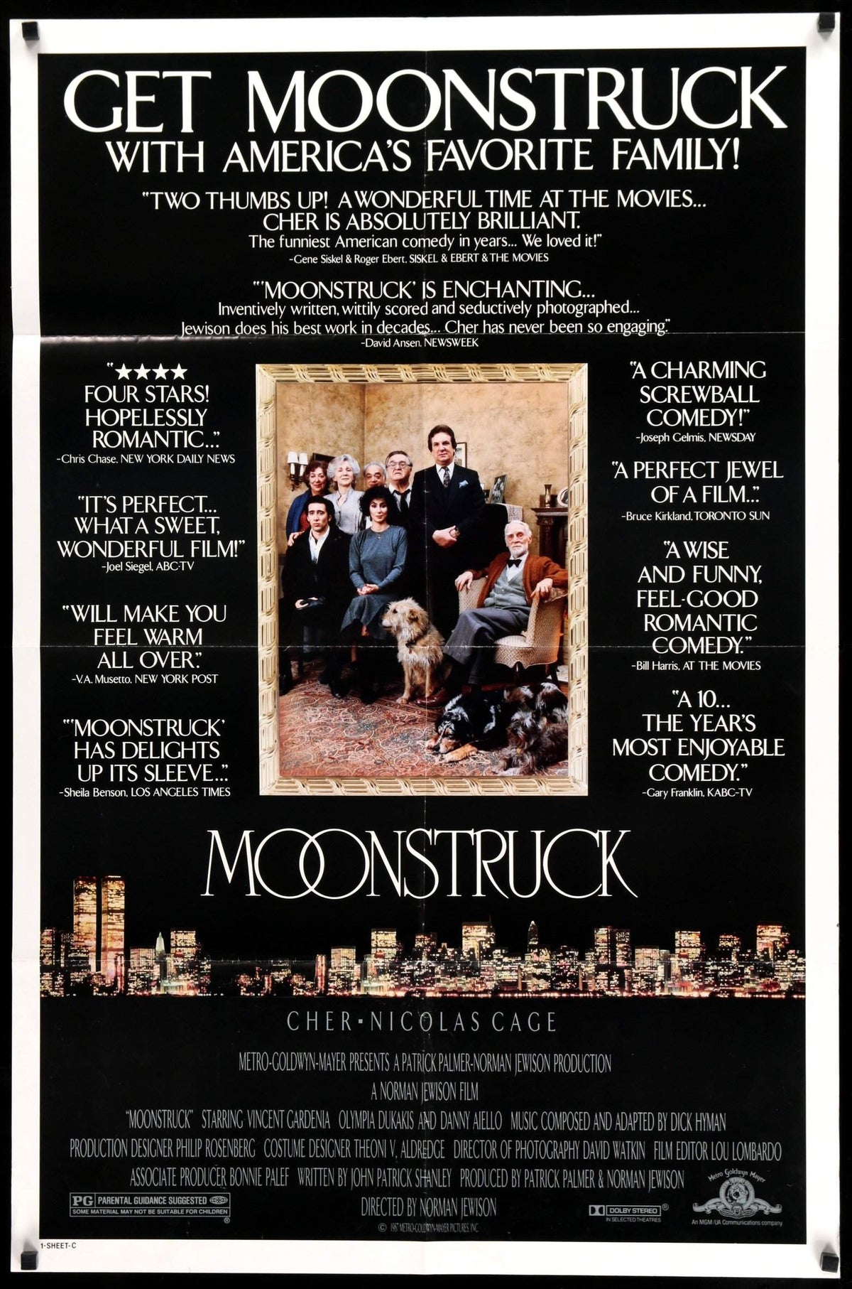Moonstruck (1987) Original One Sheet Movie Poster - Original Film Art ...