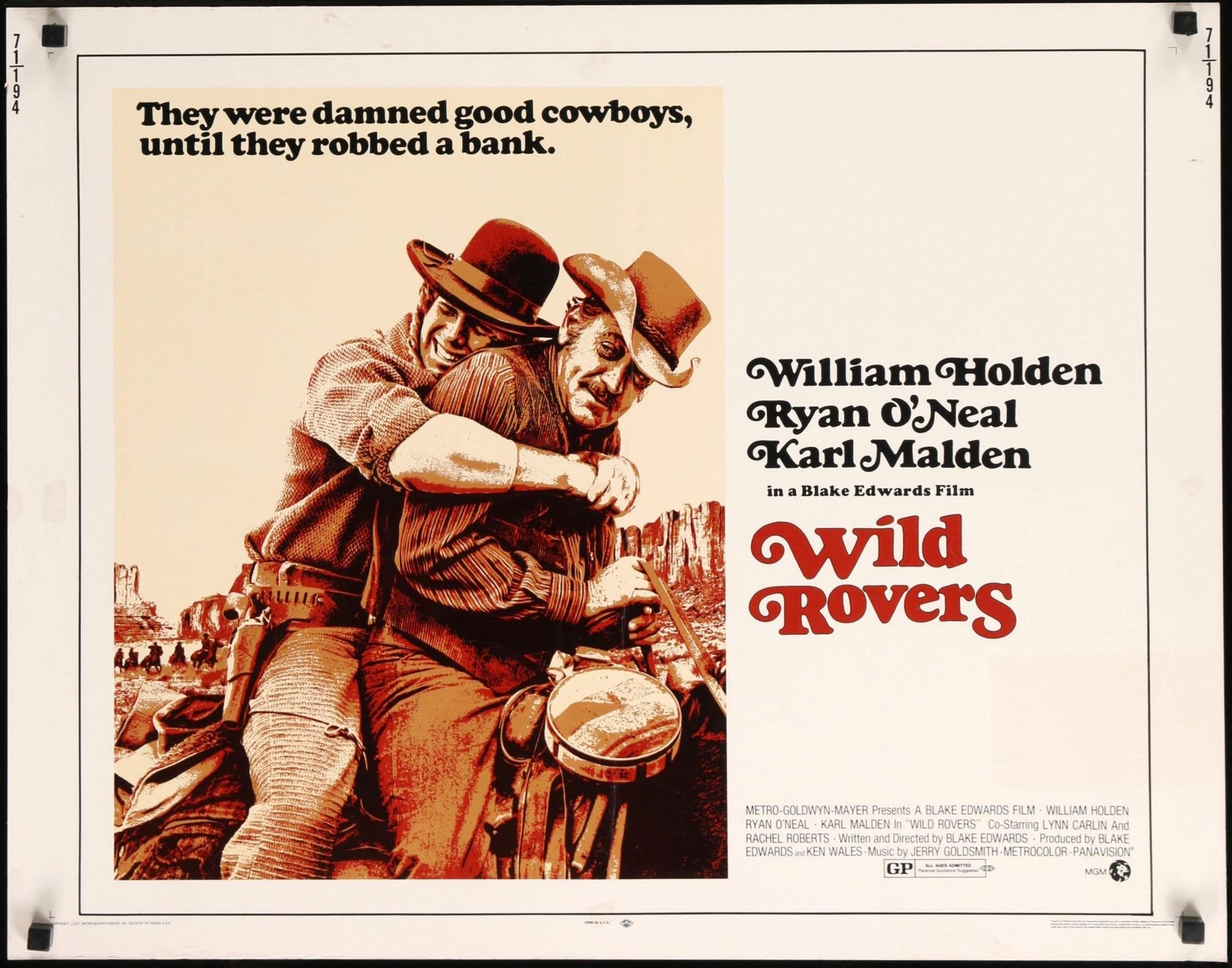Wild Rovers (1971) Original Half-Sheet Movie Poster - Original Film Art ...