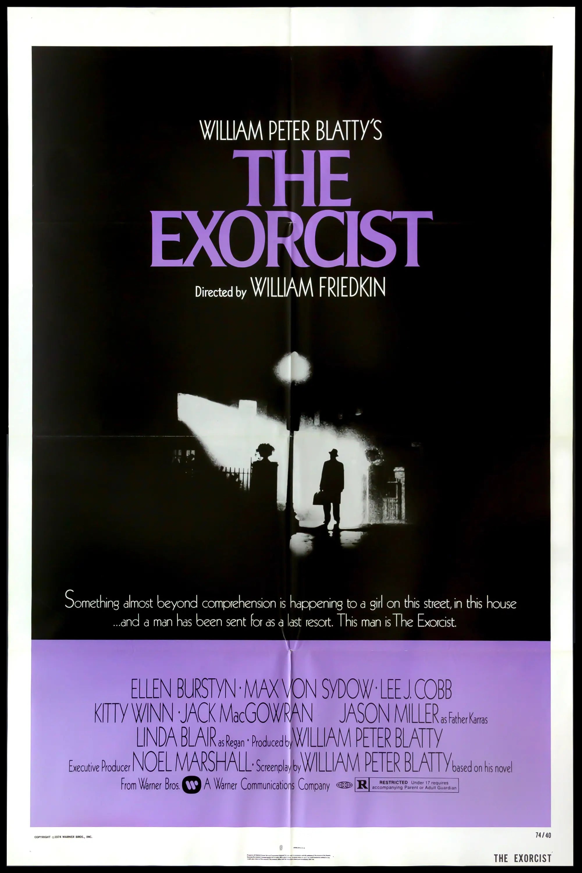 Original Exorcist Movie Poster THE EXORCIST (1973) EXTENDED DIRECTOR'S