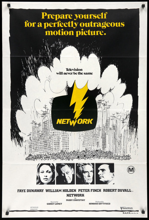 Network (1976) Original Australian One-Sheet Movie Poster - Original ...
